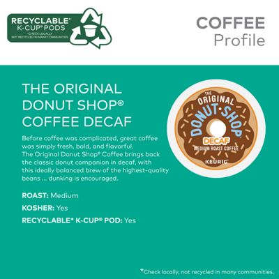The Original Donut Shop® Decaf Coffee | Keurig